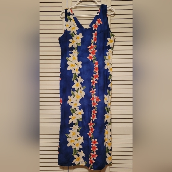 Dresses T Y Vintage Made In Hawaii Blue Pink White Floral Luau